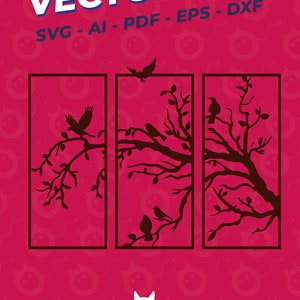 Tree Branch Wall Art Dxf,svg,pdf,ai and Eps Files for Cutting Machines ...