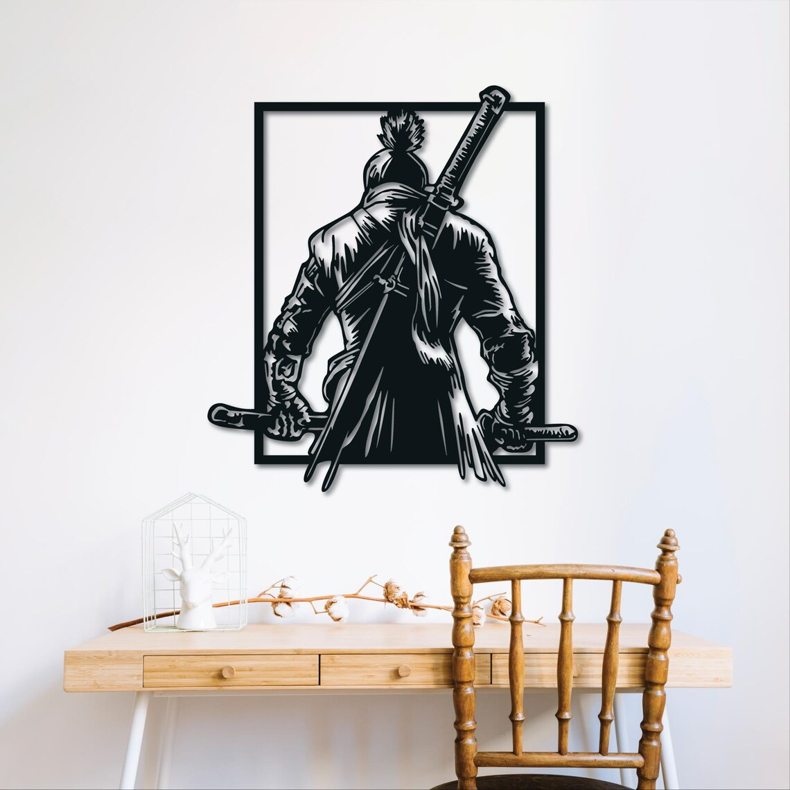 Japanese Warrior Samurai Wall Art Dxf, Svg, Eps, Ai and Pdf Files for ...