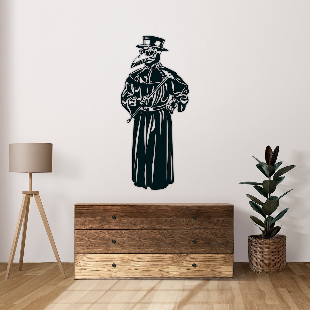 Medieval Plague Doctor Wall Art Dxf,svg,eps,ai and Pdf Files for Laser ...
