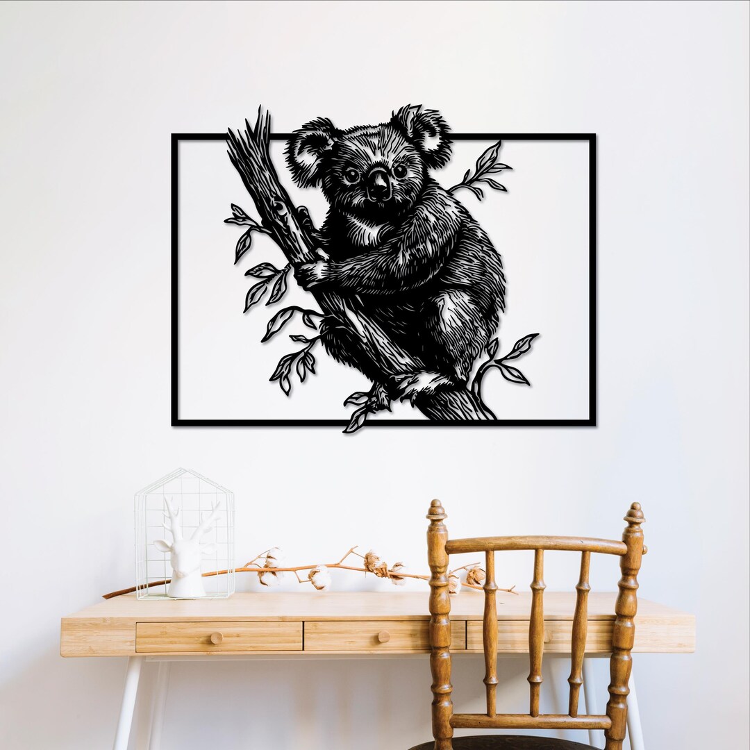 Koala Laser Cut Wall Art Dxf, Svg, Eps, Ai and Pdf Files for Laser ...