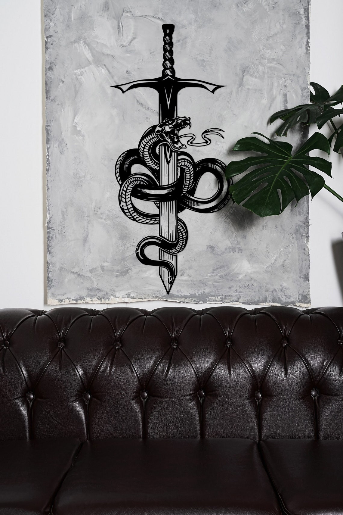 Snake and Sword Wall Art Dxf, Svg, Eps, Ai and Pdf Files for Laser ...