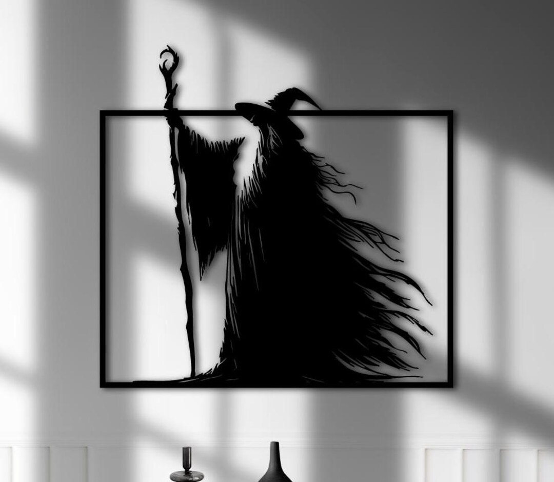 Wizard Laser Wall Art Dxf, Svg, Eps, Ai and Pdf Files for Laser Cutting ...