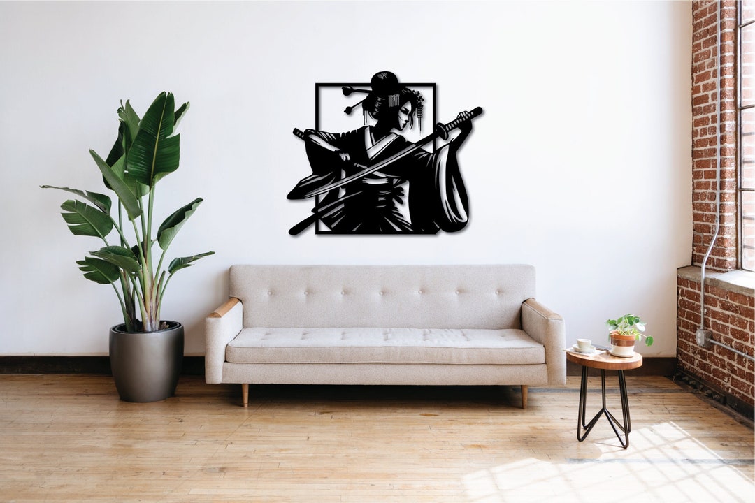 Geisha Wall Art Dxf,svg,eps,ai and Pdf Files for Laser Cutting, Woman ...