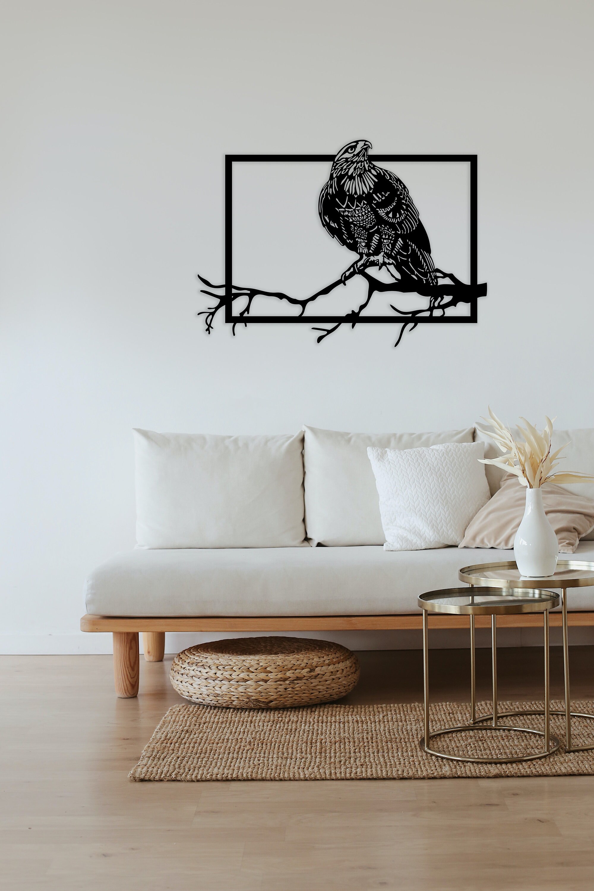 Eagle on the Tree Branch Wall Art Dxf, Svg, Eps, Ai and Pdf Files for ...
