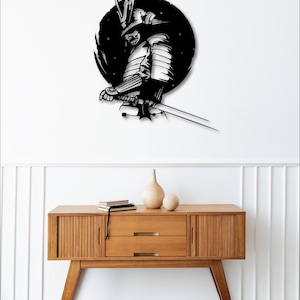 Samurai Warrior With Oni Mask Wall Art Dxf,svg,eps,ai and Pdf Files for ...