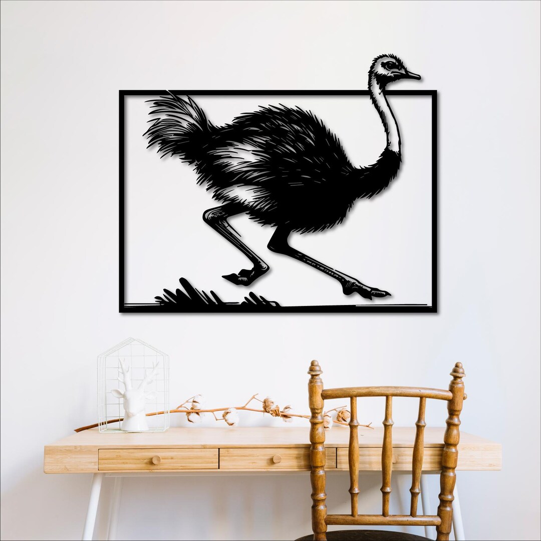 Ostrich Wall Art: Laser Cut Files for CNC, Glowforge (digital Download ...