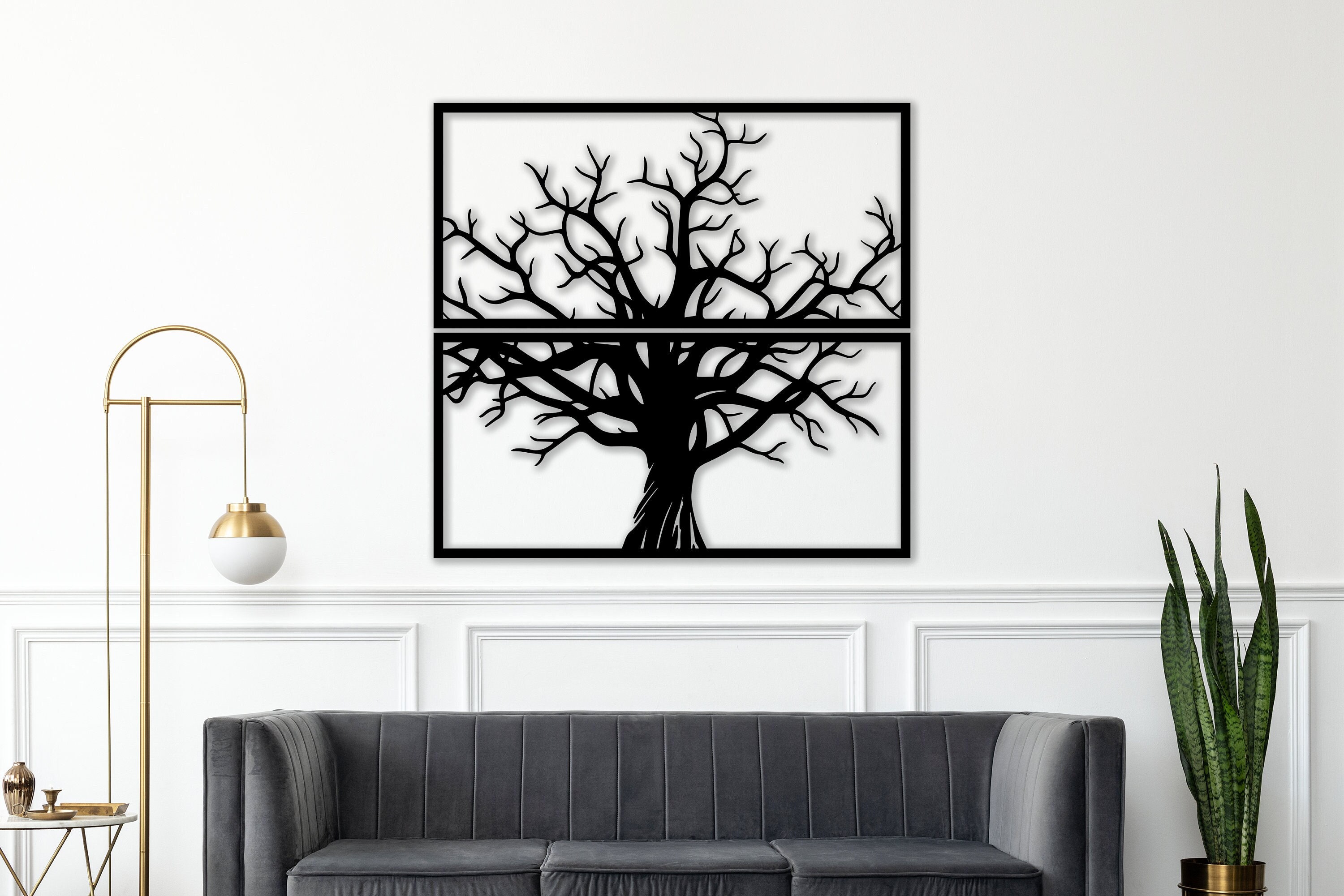 Tree Wall Art Dxfsvgepspdf and Ai Files for Laser Cutting - Etsy