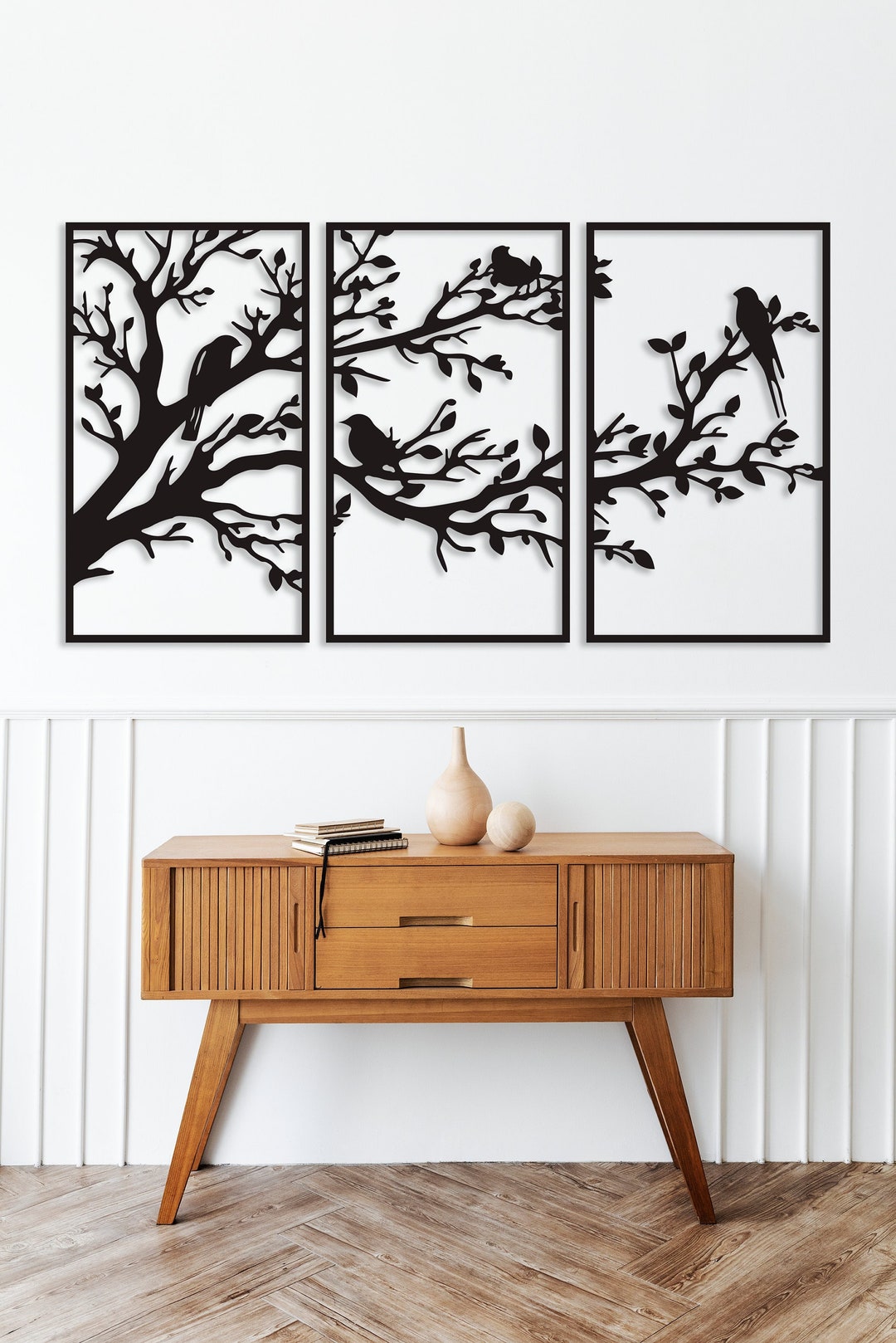 Birds on Tree Branches Wall Art Dxf,svg,eps,ai and Pdf Files for Laser ...