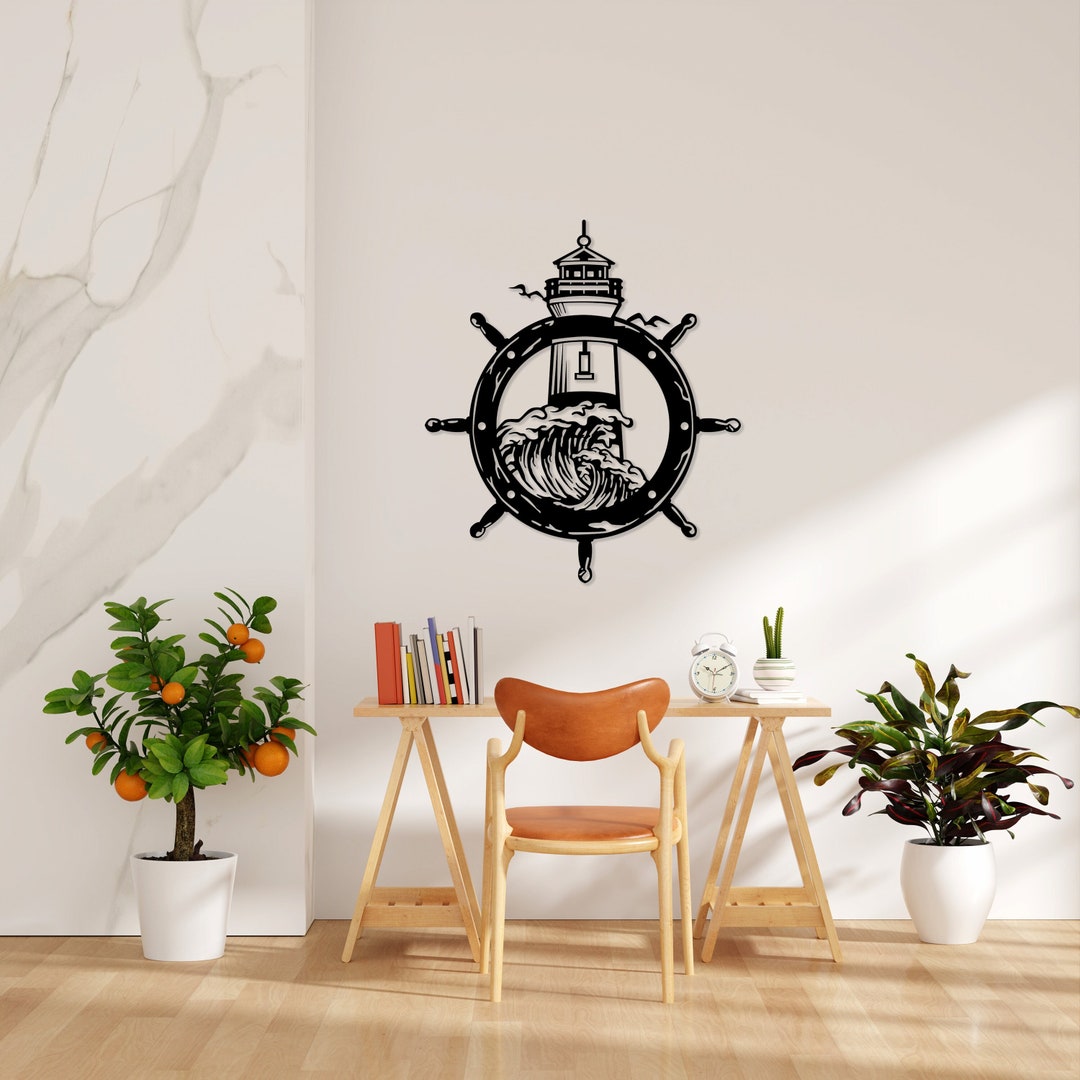 Lighthouse Wall Art Dxf, Svg, Eps, Ai and Pdf Files for Laser Cutting ...