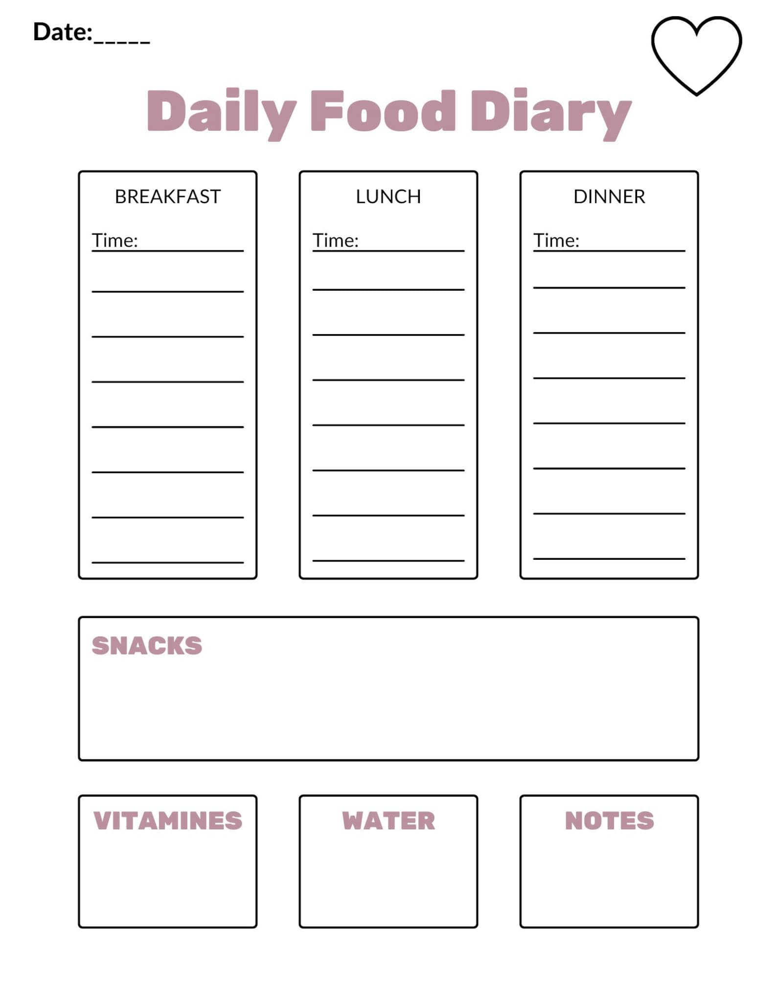 Digital Weekly Meal Planner Printable Daily Food Journal, Meal Prep ...