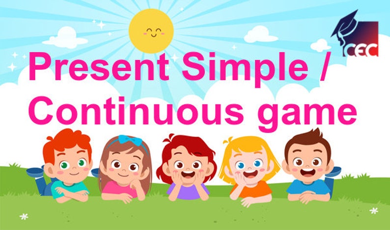 ESL Present Simple and Present Continuous Game - Etsy