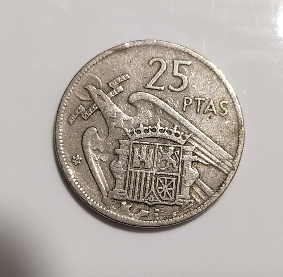 25 Ptas 1957 - Etsy
