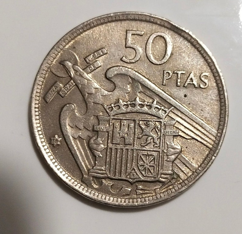 50 Ptas Franco 1957 - Etsy