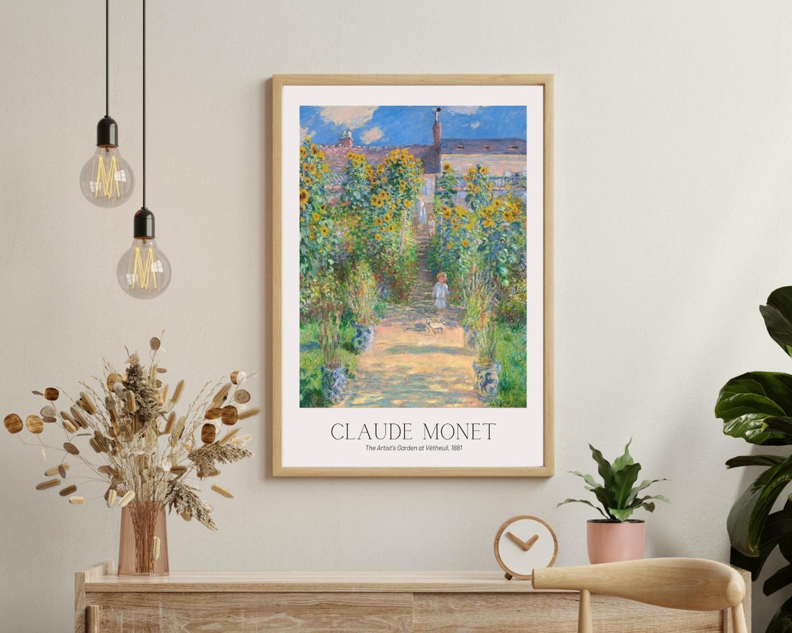 Claude Monet the Artist's Garden at Vétheuil Printable Art, Claude ...