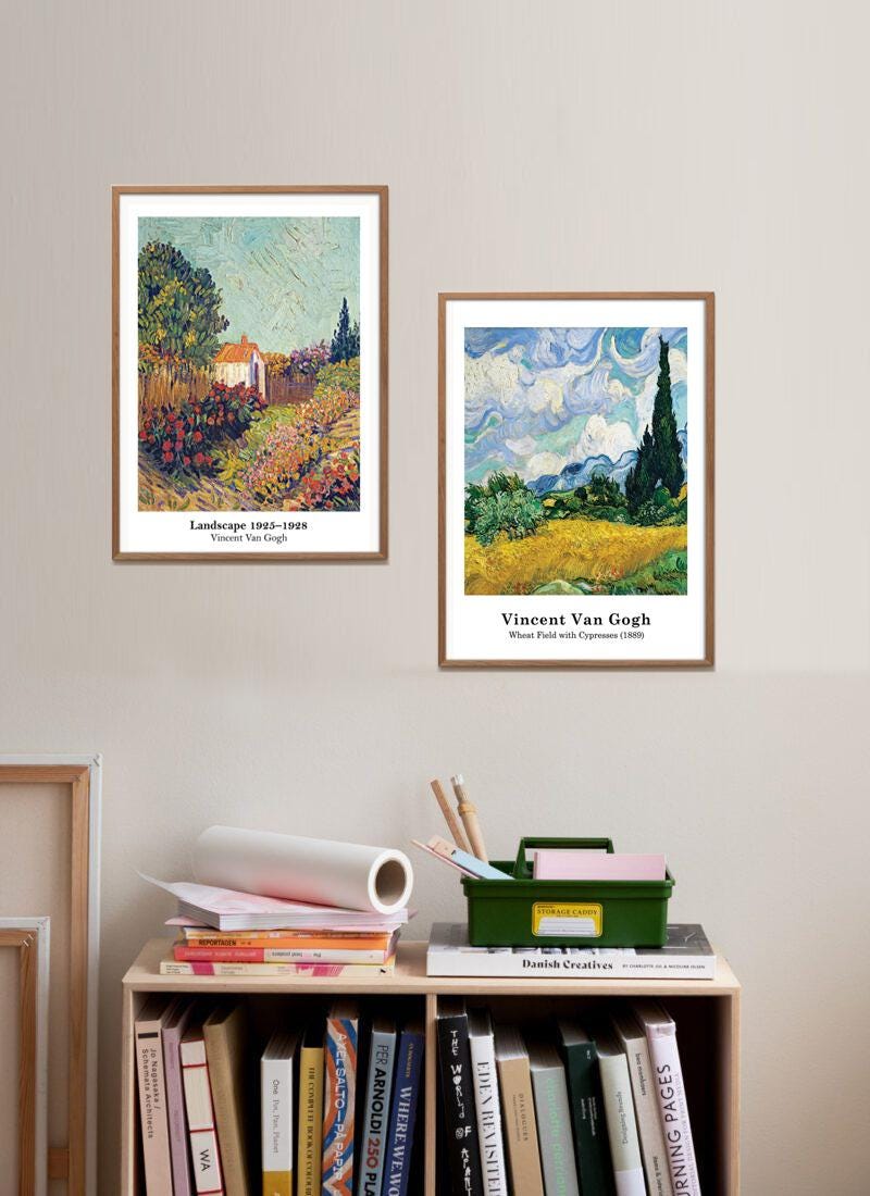 FRAMED Van Gogh Gallery Wall Art Set of 7, Piece Exhibition Wall ...