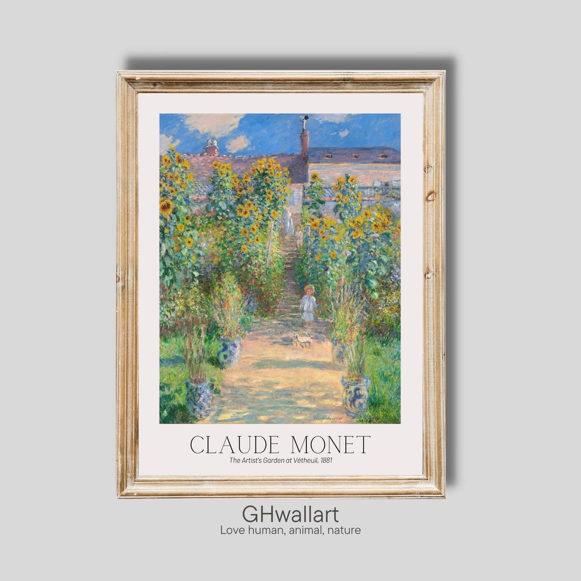 Claude Monet the Artist's Garden at Vétheuil Printable Art, Claude ...