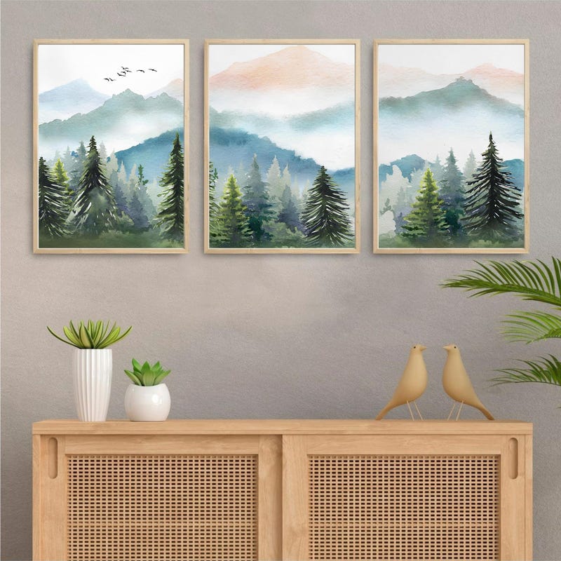 Pine Framed Wall Art - Etsy