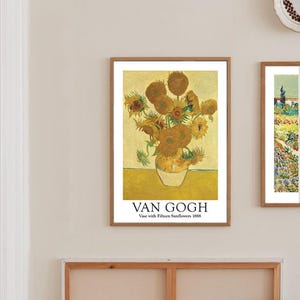 FRAMED Van Gogh Gallery Wall Art Set of 7, Piece Exhibition Wall ...