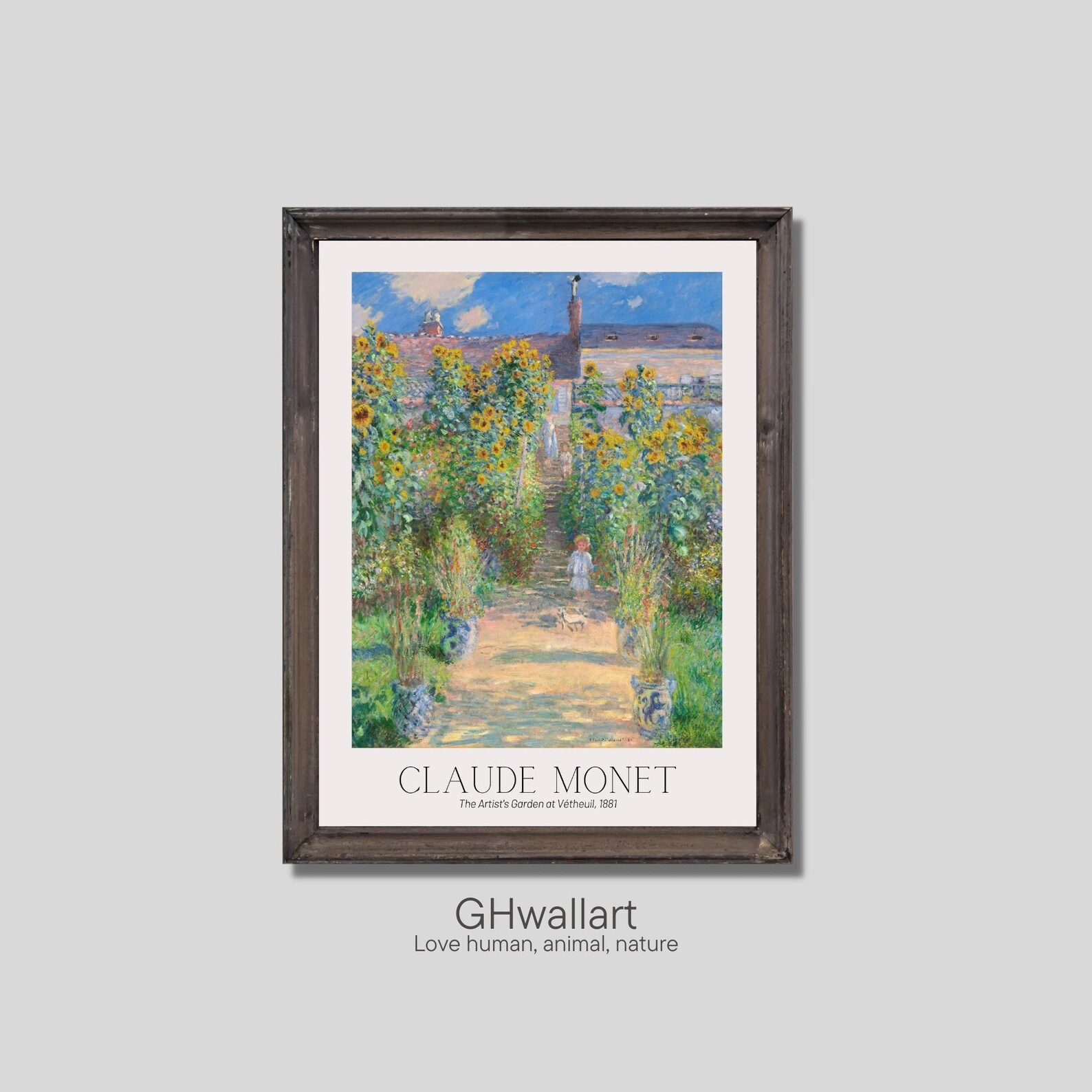 Claude Monet the Artist's Garden at Vétheuil Printable Art, Claude ...