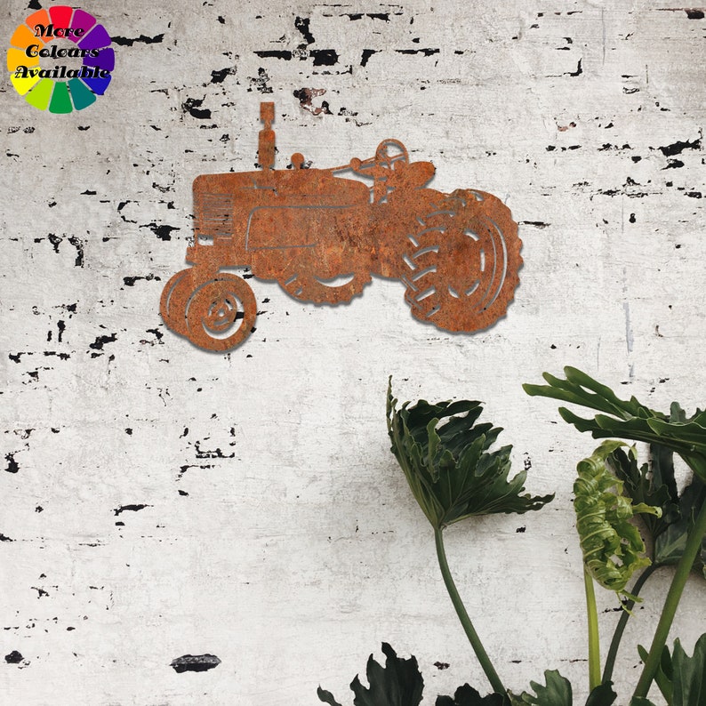 Metal Tractor Wall Decor Rusty Farm Metal Tractor Dad - Etsy