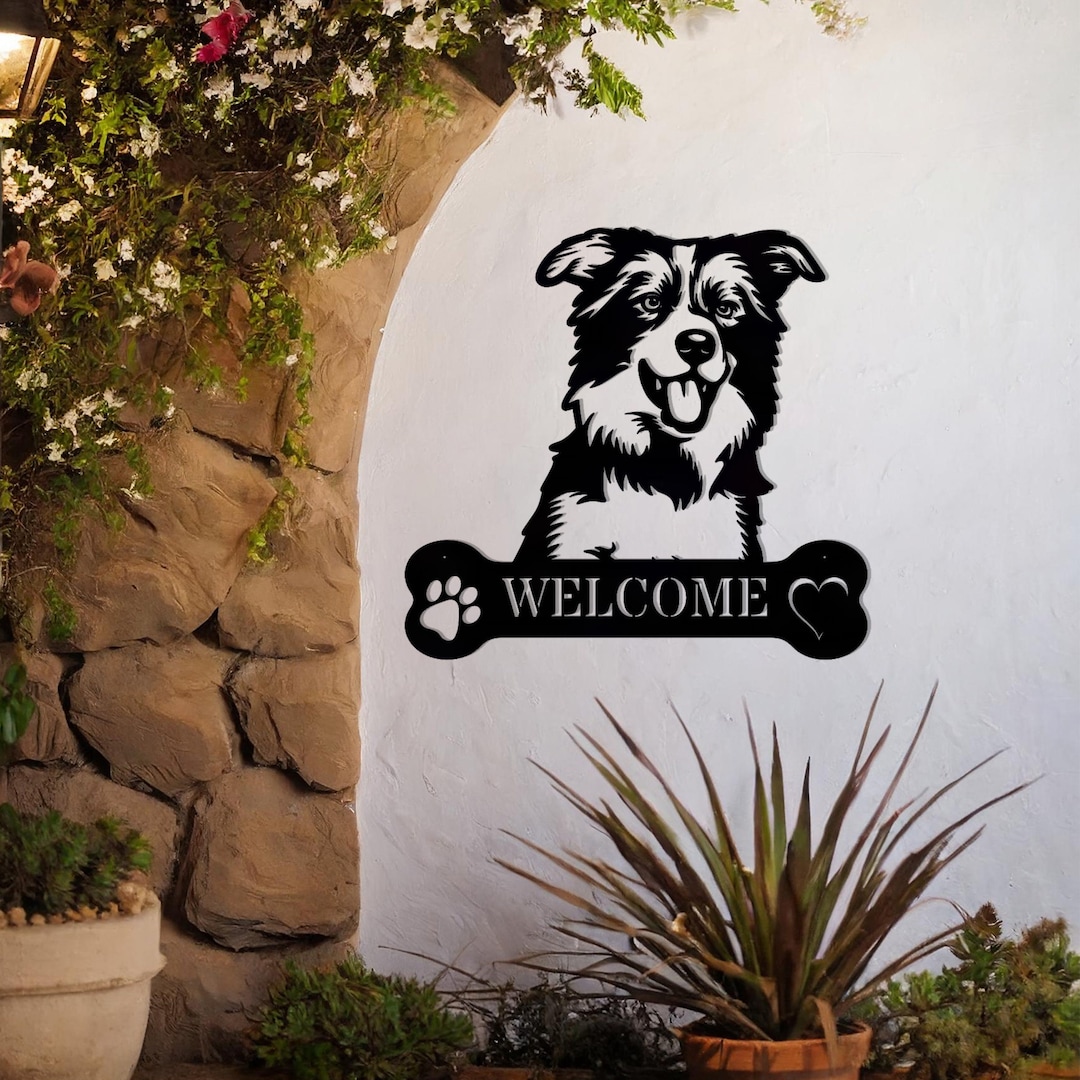 Custom Border Collie Welcome Sign – Metal Dog Lover Wall Art - Etsy UK