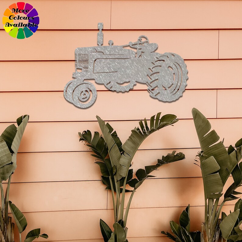 Metal Tractor Wall Decor Rusty Farm Metal Tractor Dad - Etsy