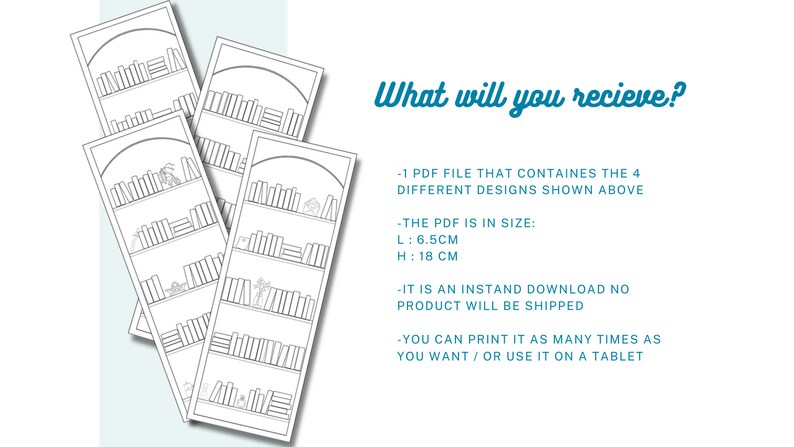 Bookmark Bookshelf Printable Template, Books to Read, Books I've Read ...