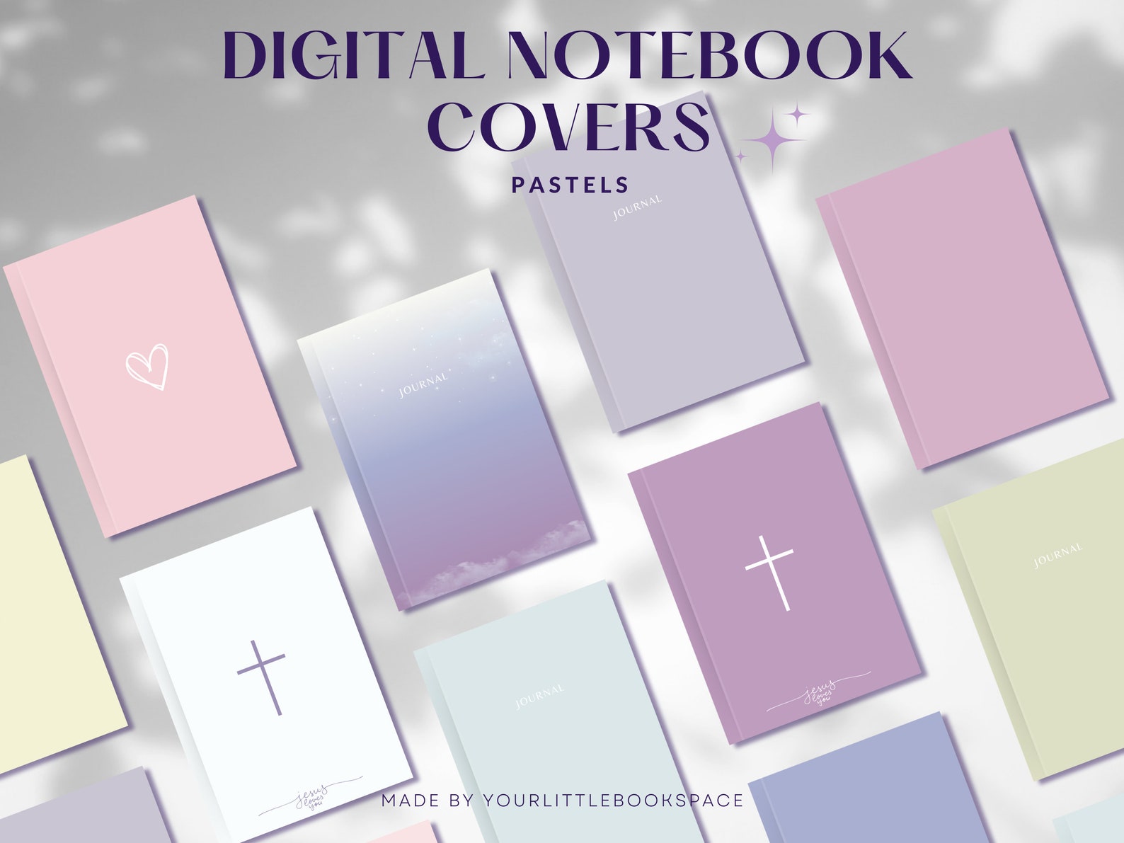 Pastel Goodnotes Digital Notebook Covers, A4 Notability Notebook Covers ...