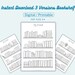 Instant Download 3 Version Bookshelf Templates, PDF Size A4, Digital ...