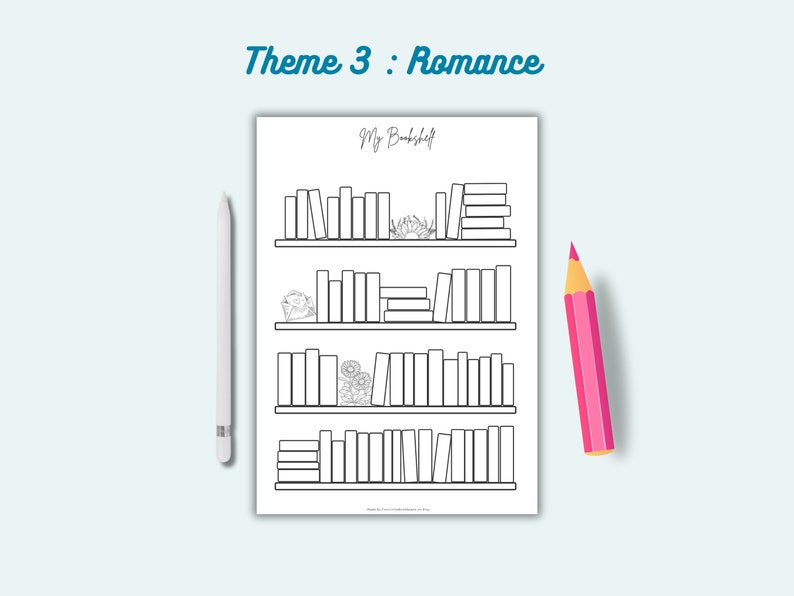 Instant Download 3 Version Bookshelf Templates, PDF Size A4, Digital ...