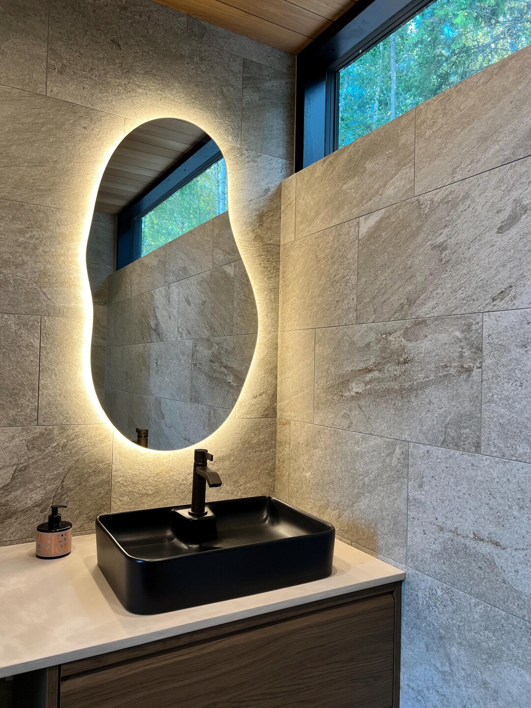 Asymmetrical LED Mirror, Large Cloud Mirror, Bathroom Mirror ...