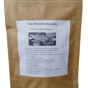 ARK PURE HERB Terminalia Catappa-sea Almond-indian Almond Leaf Powder ...