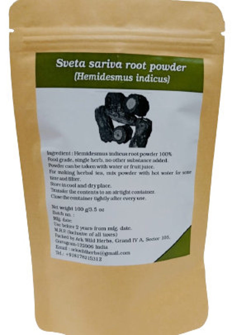 ARK PURE HERB Indian Sarsaparilla/anantmool Hemidesmus Indicus Root ...