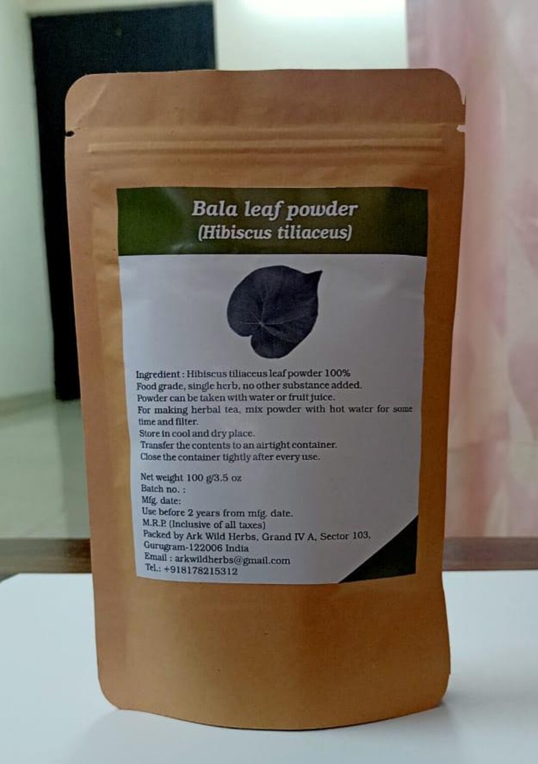 ARK PURE HERB Sea Hibiscus-bala Leaves-hibiscus Tiliaceus-talipariti Tiliaceus Leaf Powder ...