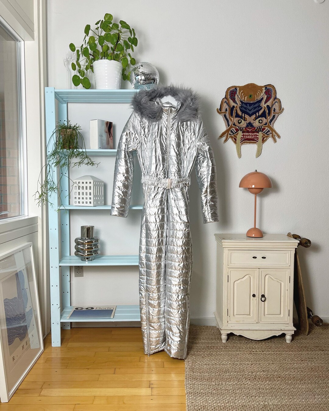 NEW Silver Ski Suit, Silver Winter Overall, Silver Ski Outfit for Her ...