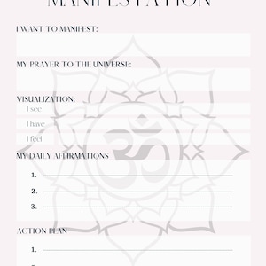 Printable Daily Manifestation and Self Esteem Journal - Etsy