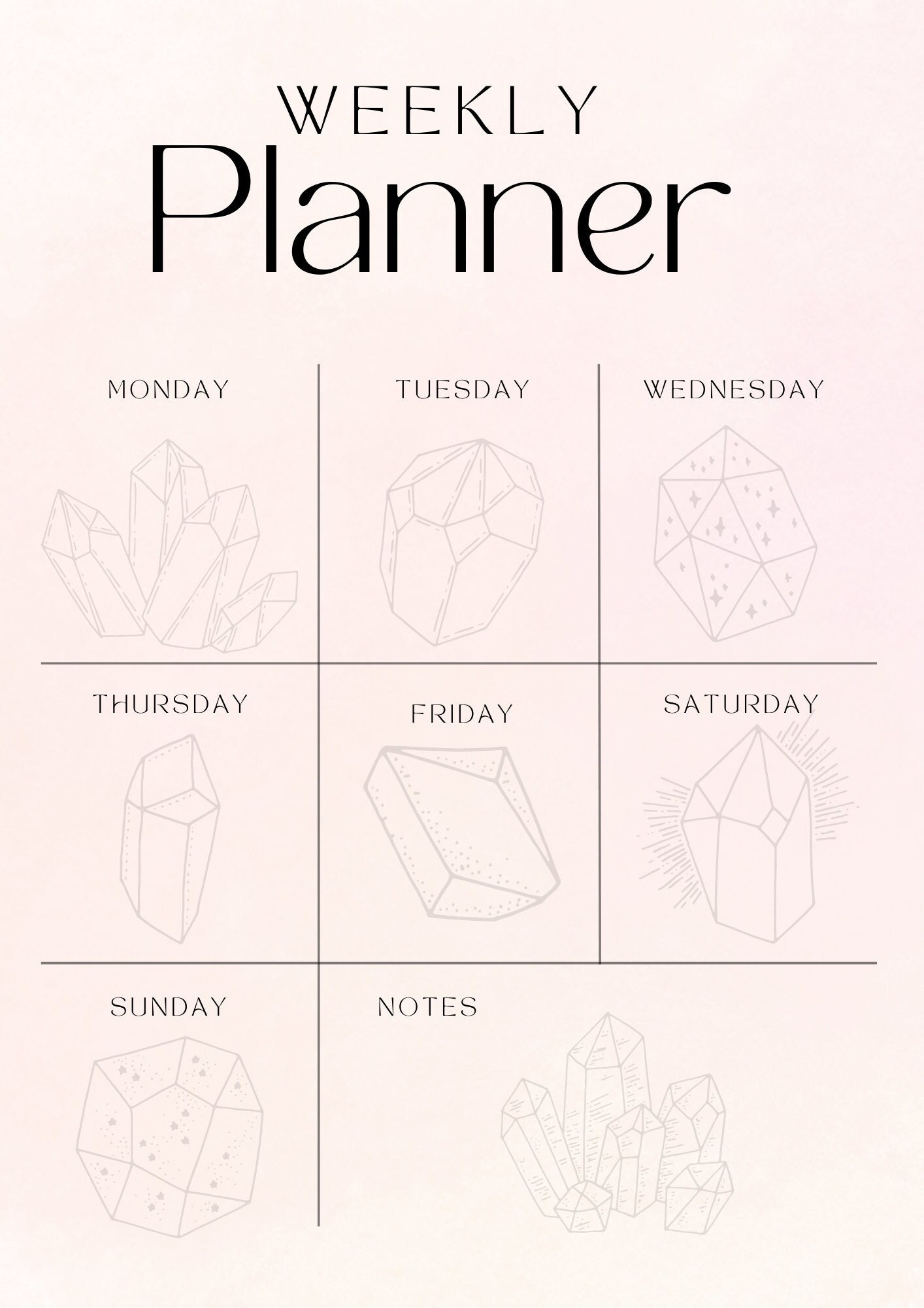 Simple Printable Weekly Planner and to Do List - Etsy