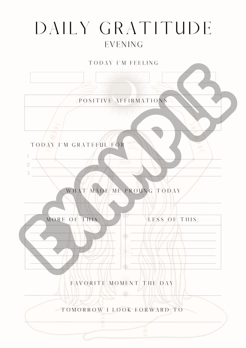 Printable Daily (morning and Evening) and Weekly Gratitude Planners - Etsy