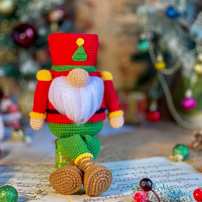 Nutcracker Crochet Gnome - Etsy
