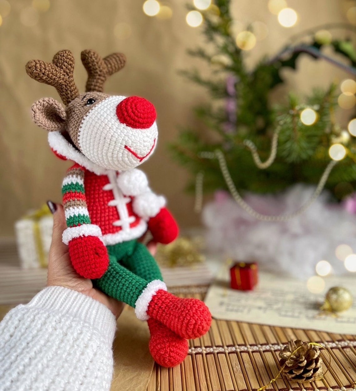 Crochet Christmas Reindeer PATTERN/ Amigurumi Crochet Pattern - Etsy