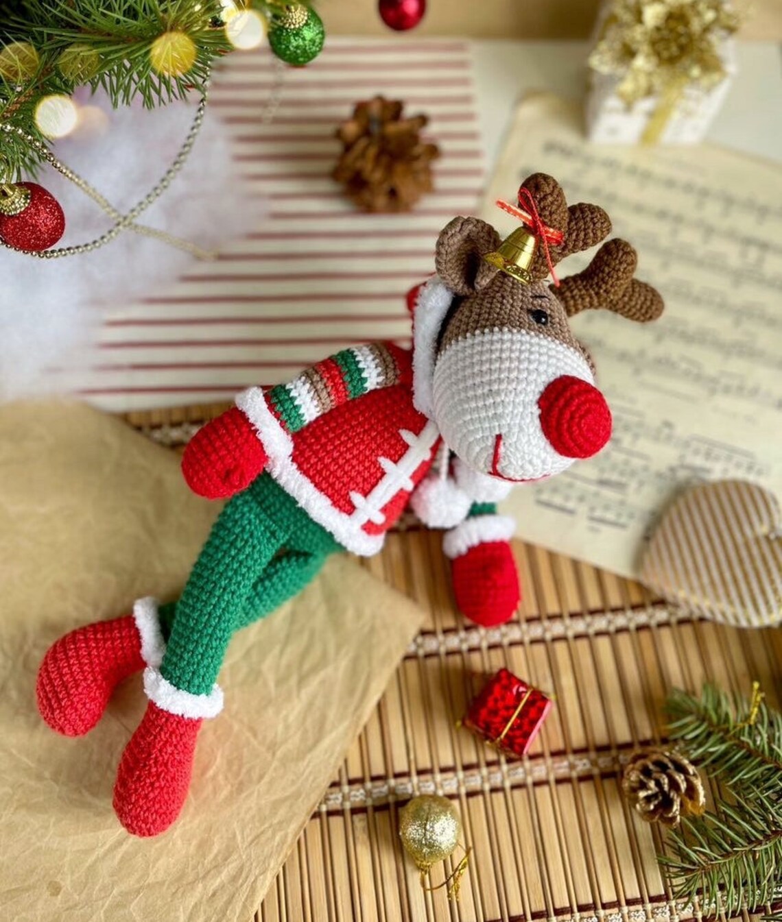 Crochet Christmas Reindeer PATTERN/ Amigurumi Crochet Pattern - Etsy