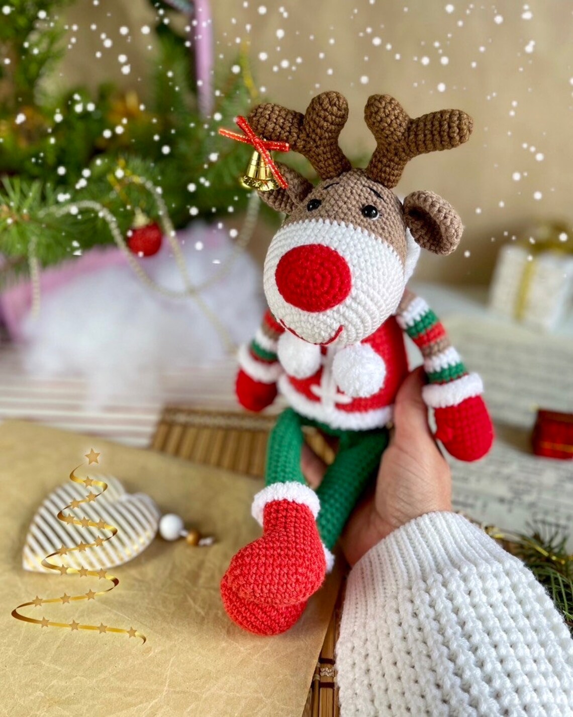 Crochet Christmas Reindeer PATTERN/ Amigurumi Crochet Pattern - Etsy