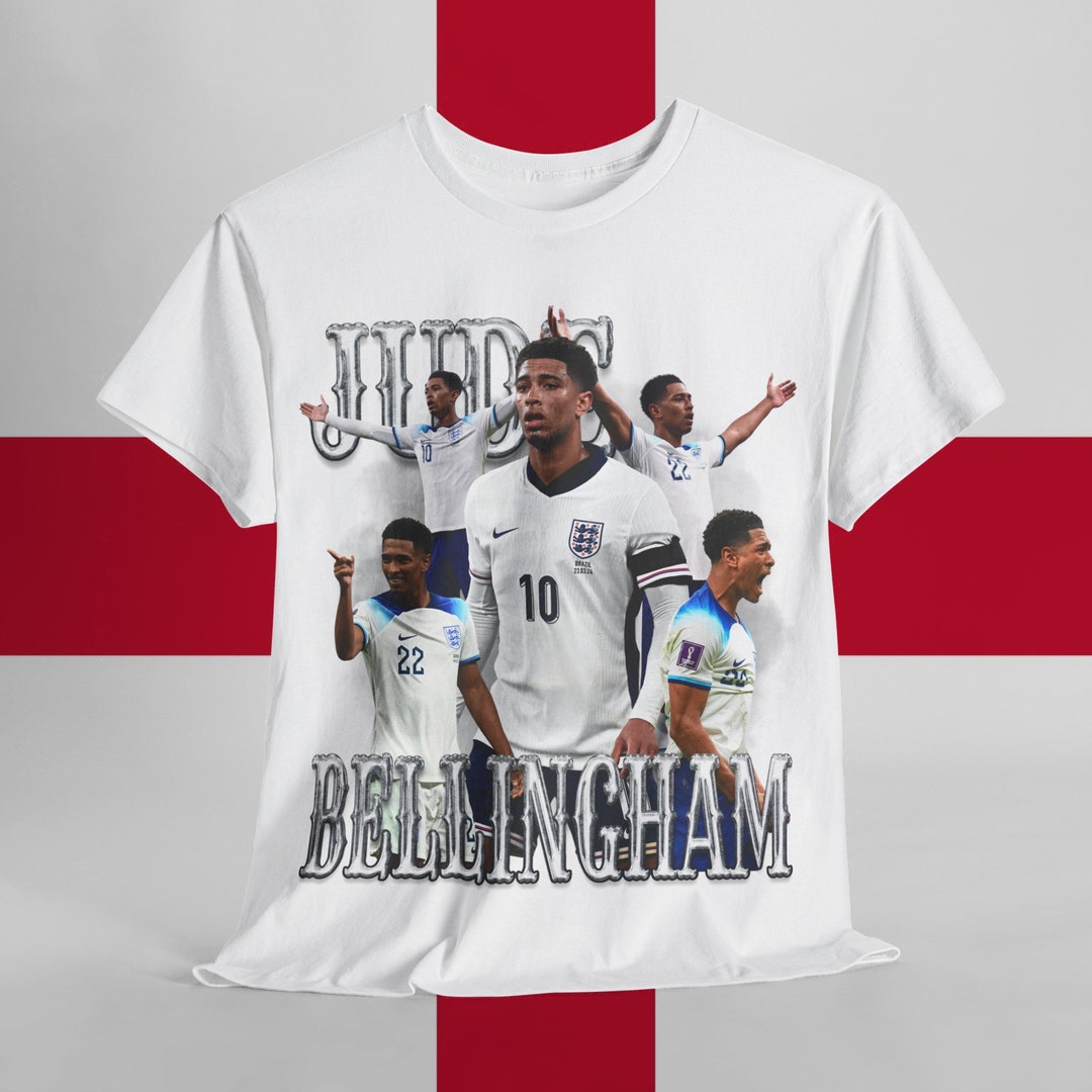 Jude Bellingham England National Team Bootleg T-shirt, EURO 2024 ...