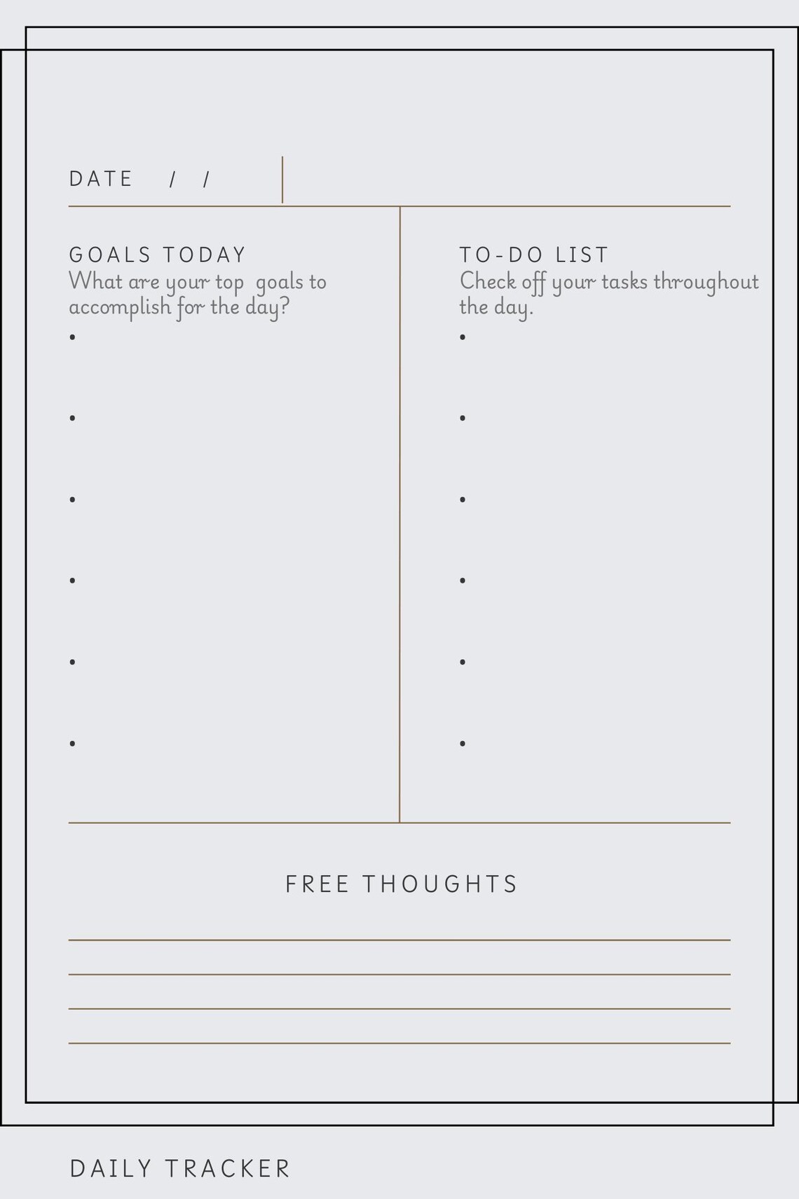 Printable Daily Journal, Instant Download, Weekly Planner, Daily ...