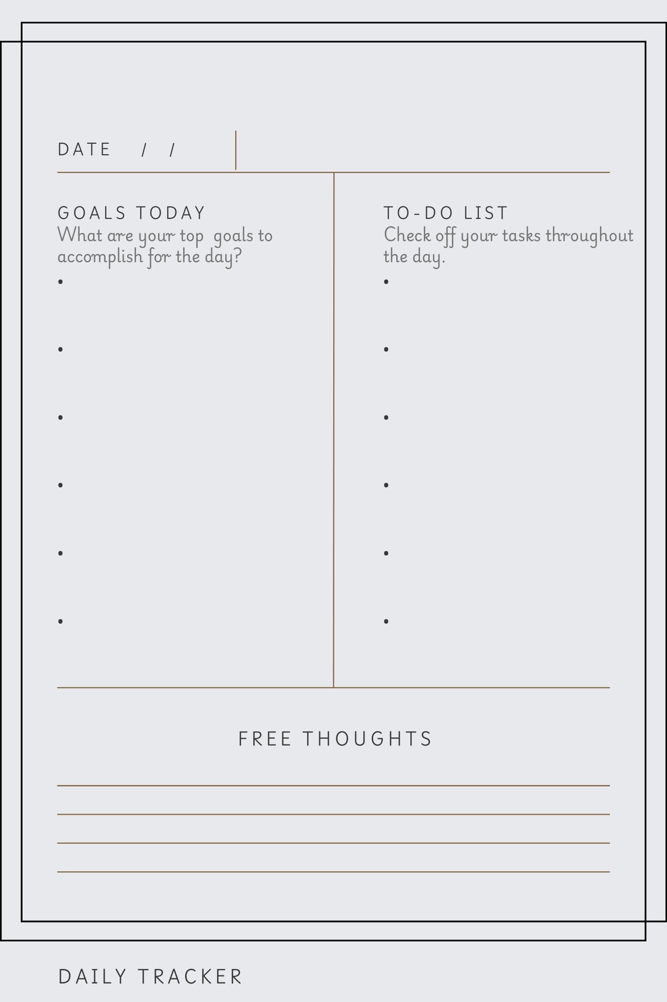 Printable Daily Journal, Instant Download, Weekly Planner, Daily ...