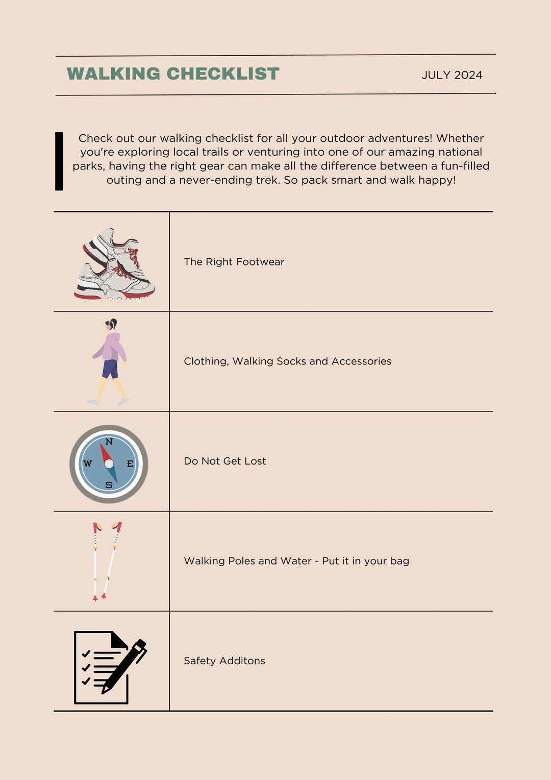 Walking Tracker Printable Simple Log Journal Worksheet PDF Digital ...