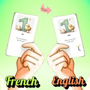 French English Printables, French Flashcards, Number Flashcards, Learn ...