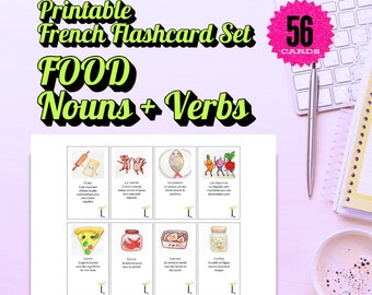 French English Printables, French Flashcards, Food Flashcards, Learn ...