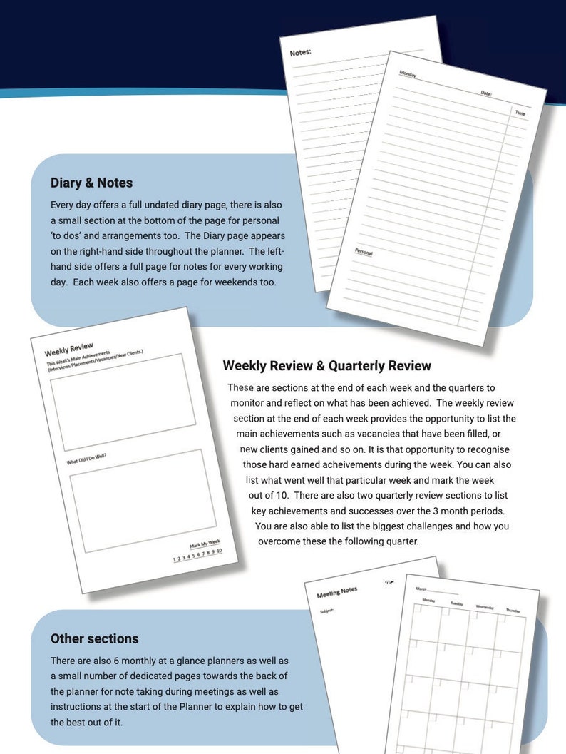 Planify Planner is a Combined Diary & Planner Designed for Recruiters ...