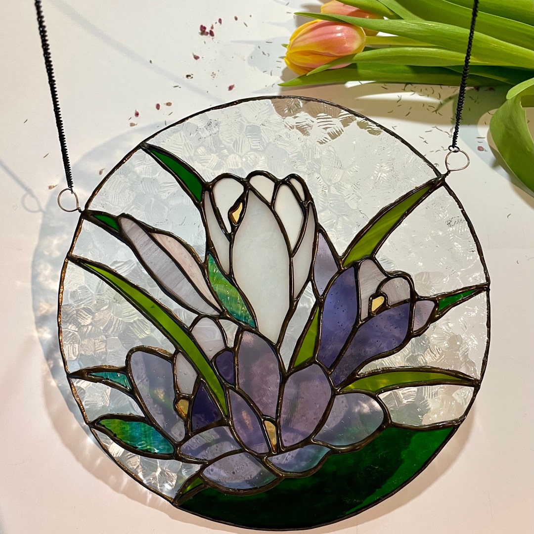 Stained Glass Crocus - Etsy